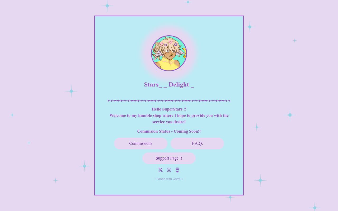 Stars_ _ Delight_ Card